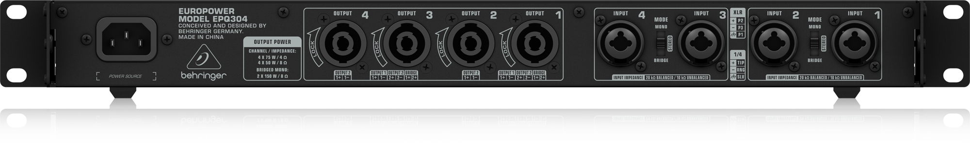 behringer | EPQ304 | Behringer Professional 300-Watt Light Weight 4 ...